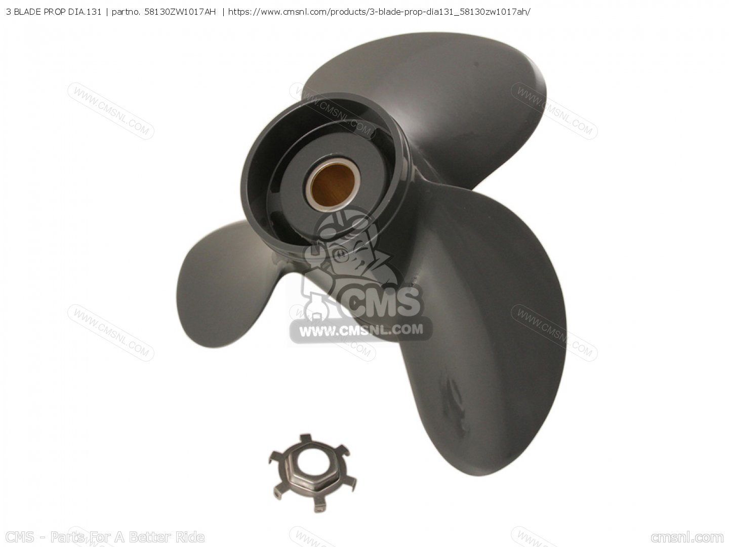 58130ZW1017AH: 3 Blade Prop Dia.131 Honda - buy the 58130-ZW1-017AH at ...