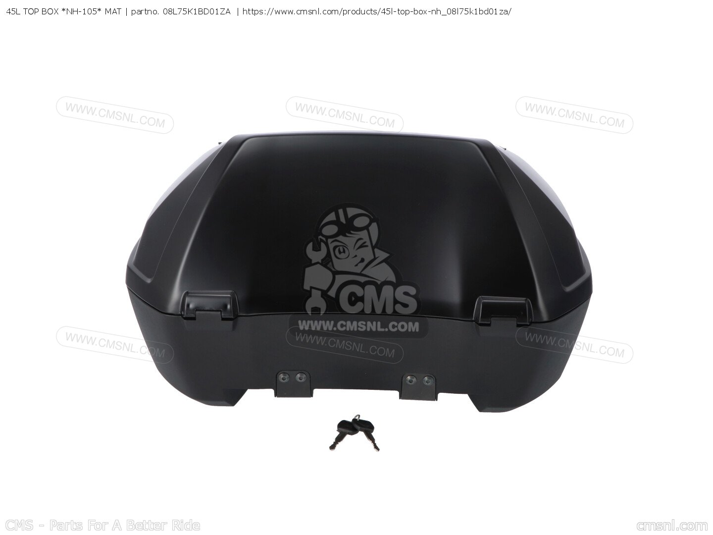 08L75K1BD01ZA: 45l Top Box *nh-105* Mat Honda - buy the 08L75-K1B-D01ZA ...
