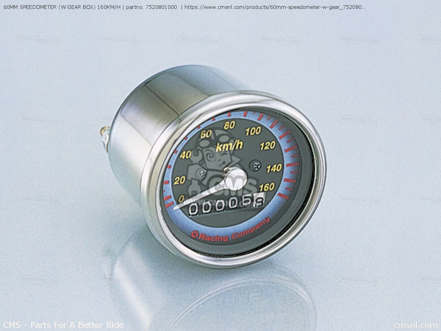 7520801000: 60MM SPEEDOMETER (W GEAR BOX) 160KM/H Kitaco - buy the 752 ...