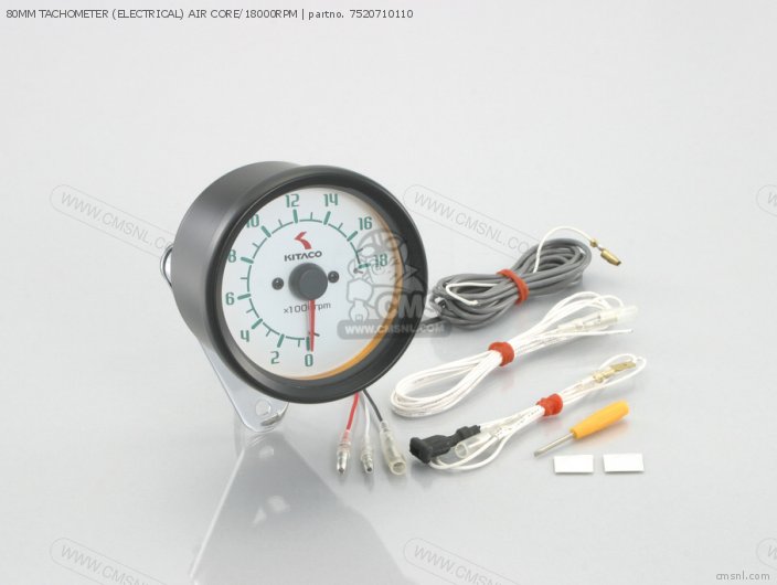 7520710110: 80mm Tachometer (electrical) Air Core/18000rpm Kitaco - buy ...