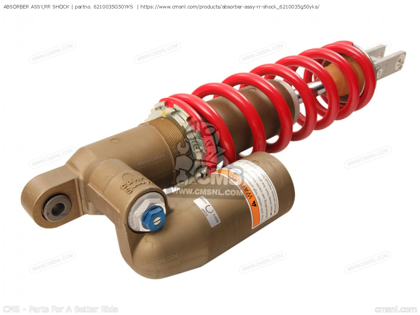 6210035G50YKS: Absorber Assy,rr Shock Suzuki - buy the 62100-35G50-YKS ...