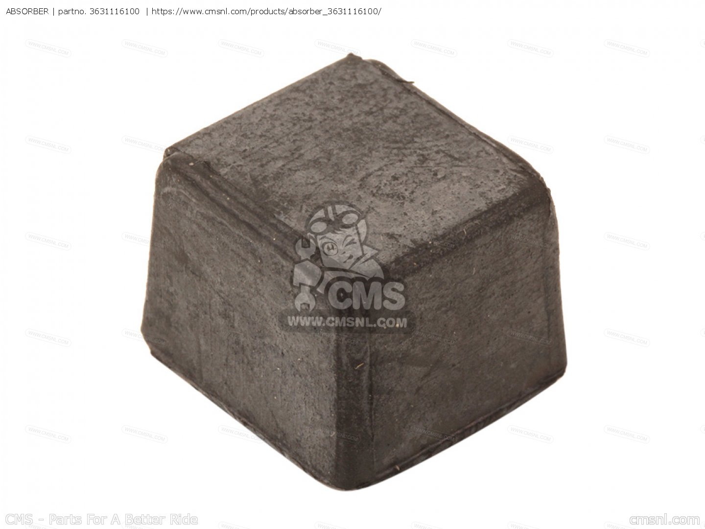 363-11161-00 Absorber, 3631116100 Yamaha - DT250, IT250, IT400