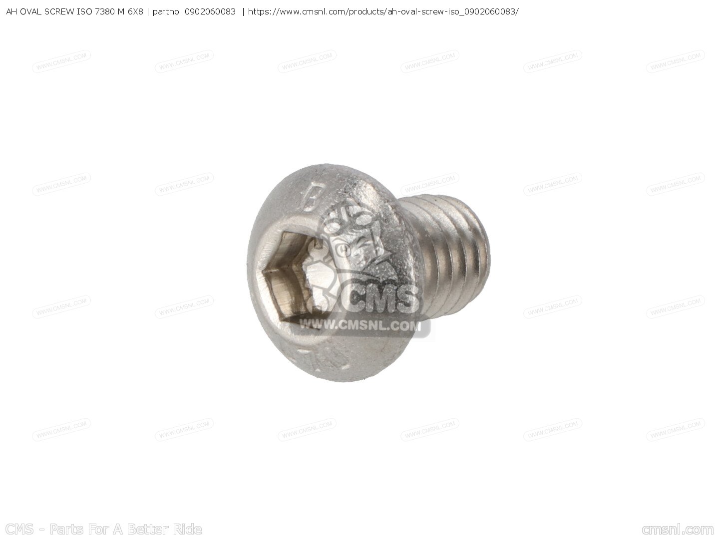 0902060083: AH OVAL SCREW ISO 7380 M 6X8 KTM - buy the 0902060083 at CMSNL