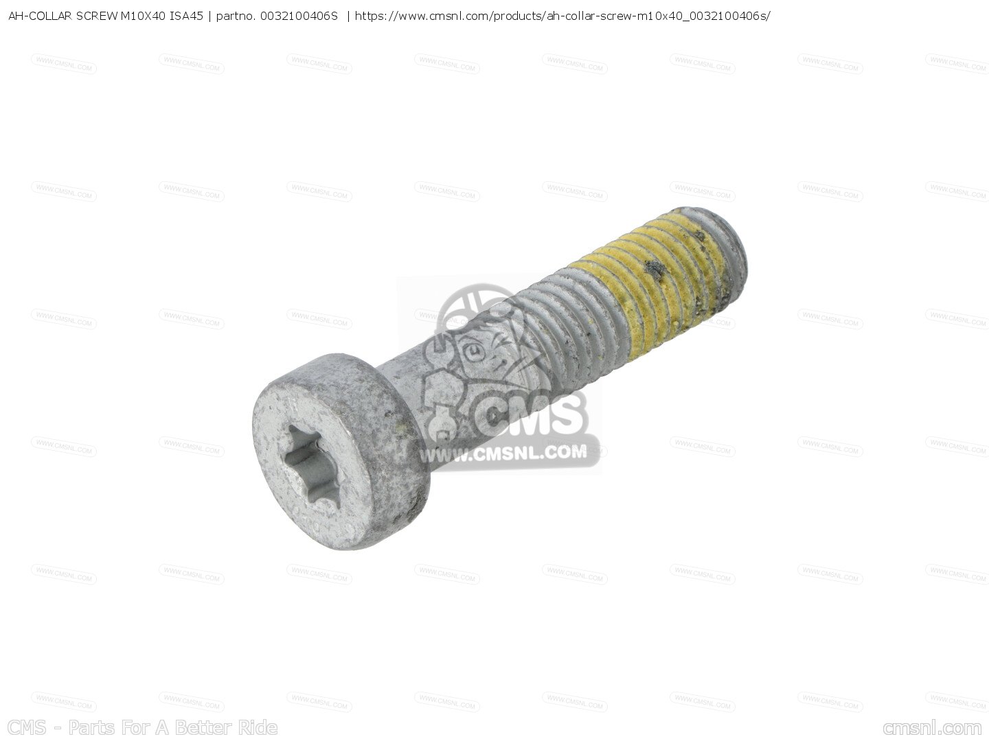 0032100406S: AH-COLLAR SCREW M10X40 ISA45 KTM - buy the 0032100406S at ...