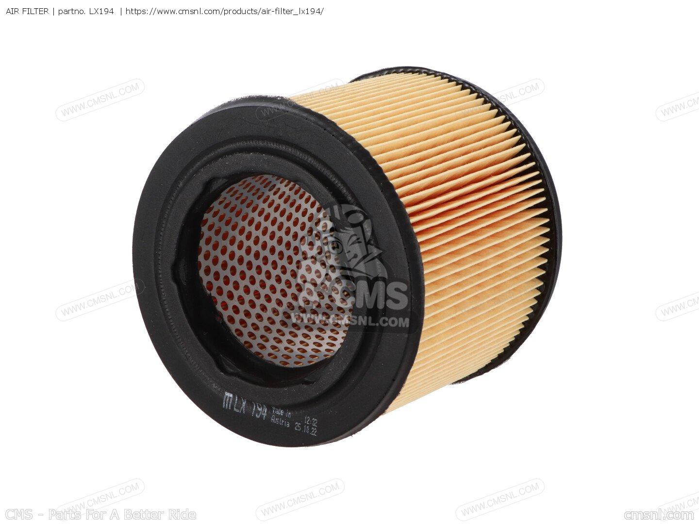 LX194: Air Filter Mahle - buy the LX194 at CMSNL