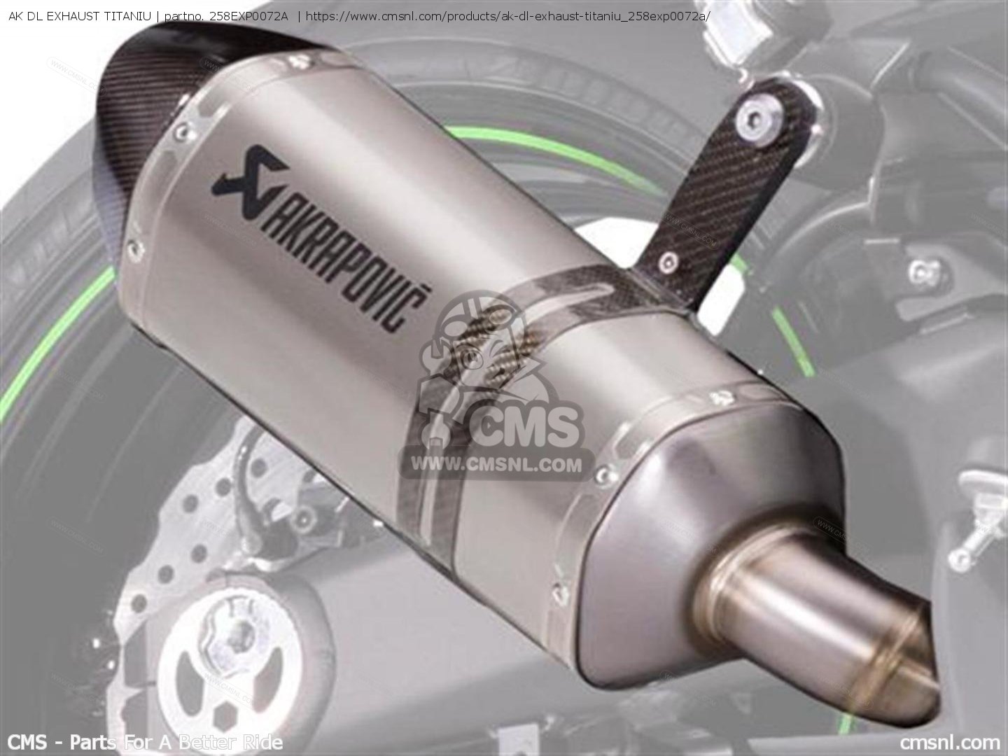 258EXP0072A: AK DL EXHAUST TITANIU Kawasaki - buy the 258EXP0072A at CMSNL