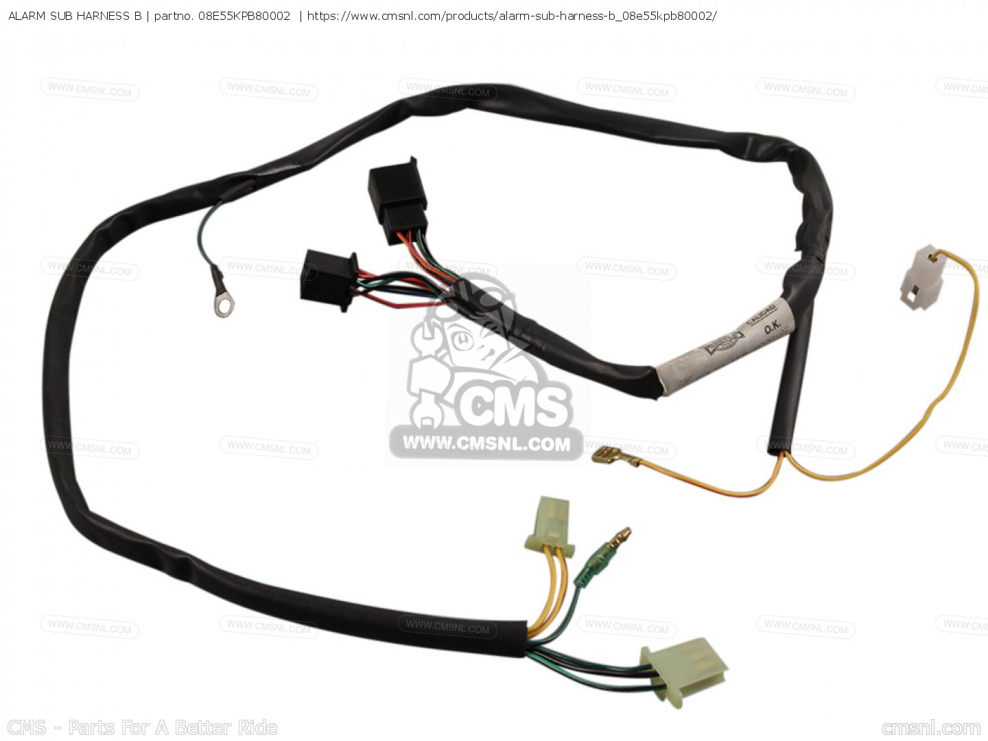 08E55KPB80002: Alarm Sub Harness B Honda - buy the 08E55-KPB-80002 at CMSNL