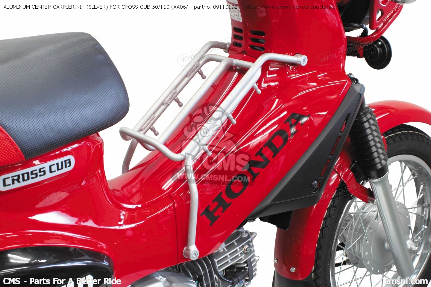 09110102: ALUMINUM CENTER CARRIER KIT (SILVER) FOR CROSS CUB 50/110 ...