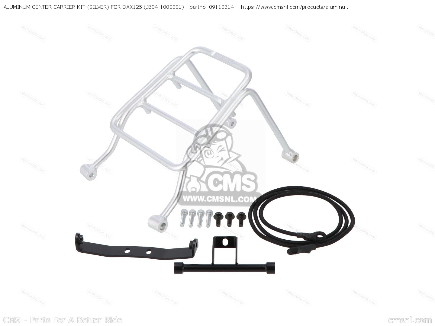 09110314: ALUMINUM CENTER CARRIER KIT (SILVER) FOR DAX125 (JB04-1000001 ...