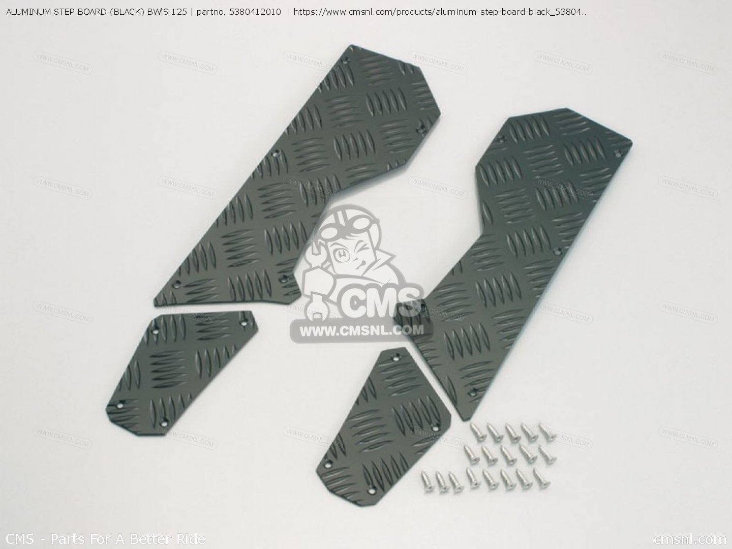 5380412010: Aluminum Step Board (black) Bw's 125 Kitaco - buy the 538-0412010 at CMSNL