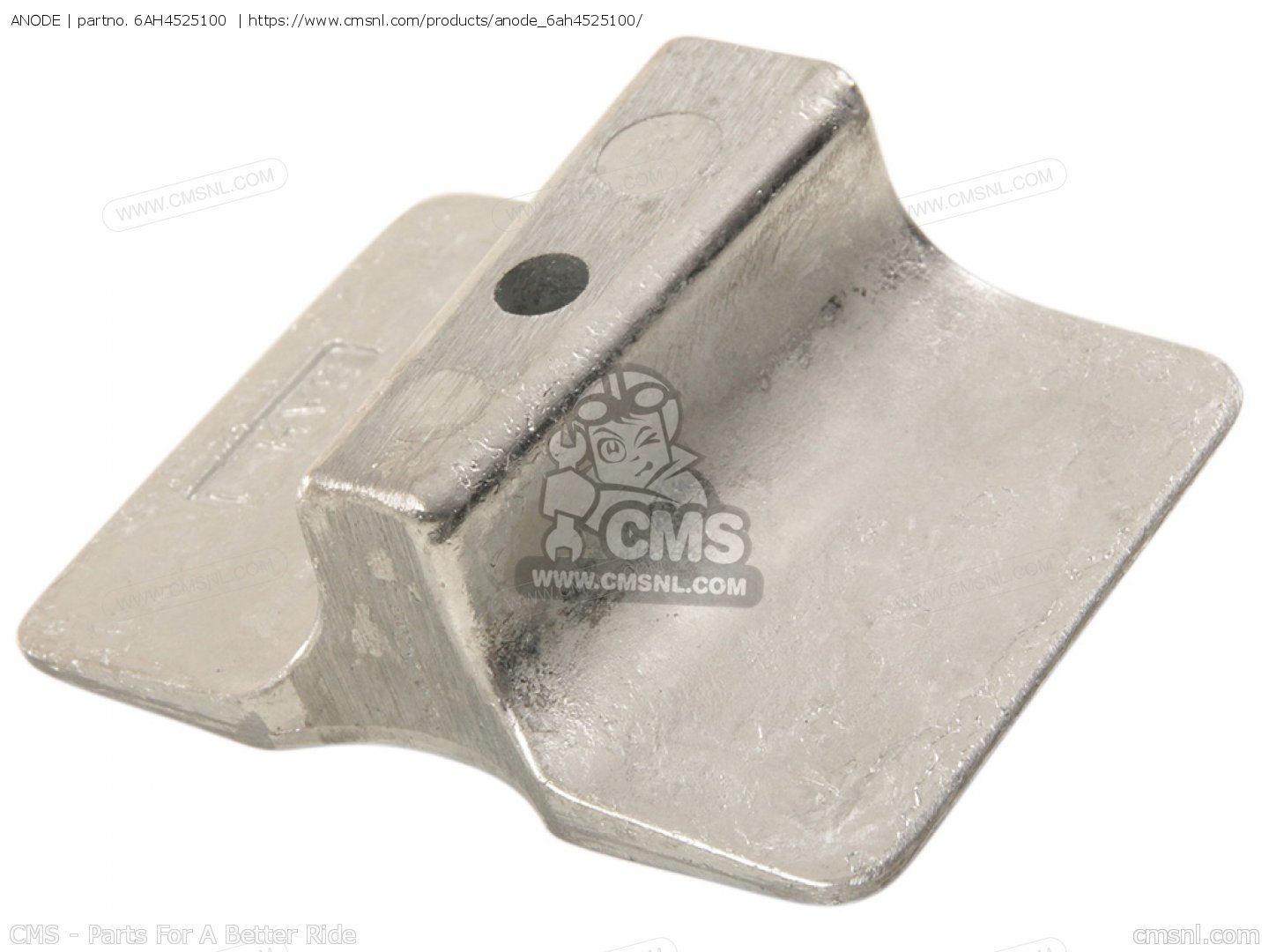 6AH4525100: ANODE Yamaha - buy the 6AH-45251-00-00 at CMSNL