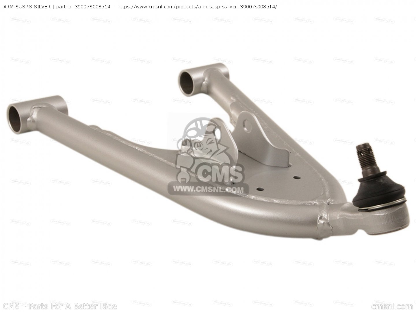 39007S008514: Arm-susp,s.silver Kawasaki - buy the 39007-S008-514 at CMSNL