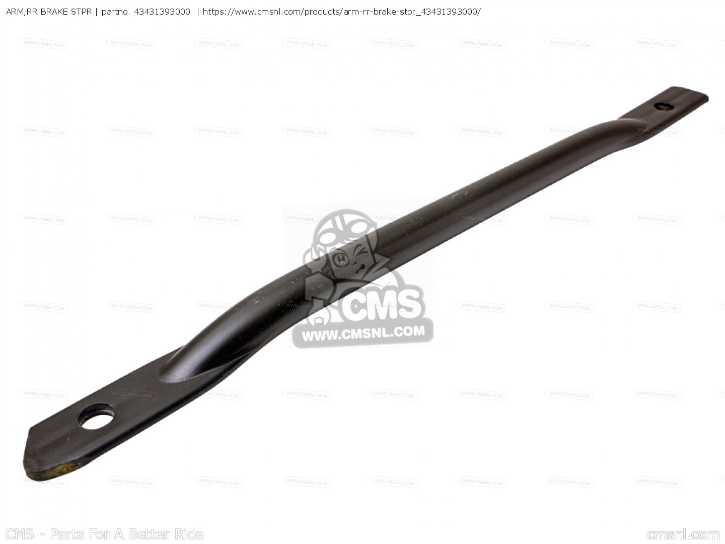 43431393000: ARM,RR BRAKE STPR Honda - buy the 43431-393-000 at CMSNL