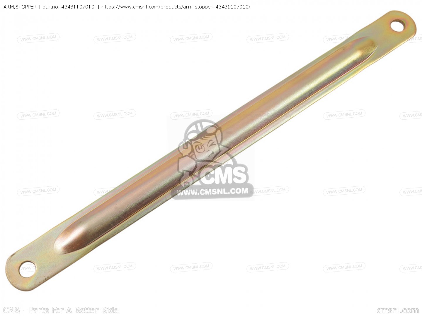 43431107010: ARM,STOPPER Honda - buy the 43431-107-010 at CMSNL