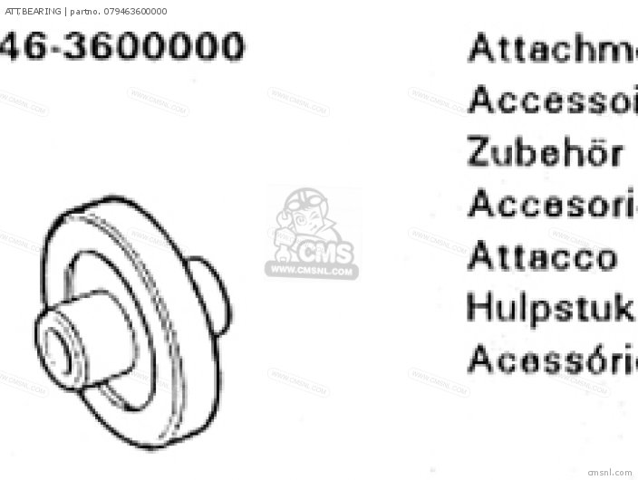 079463600000: ATT,BEARING Honda - buy the 07946-3600000 at CMSNL