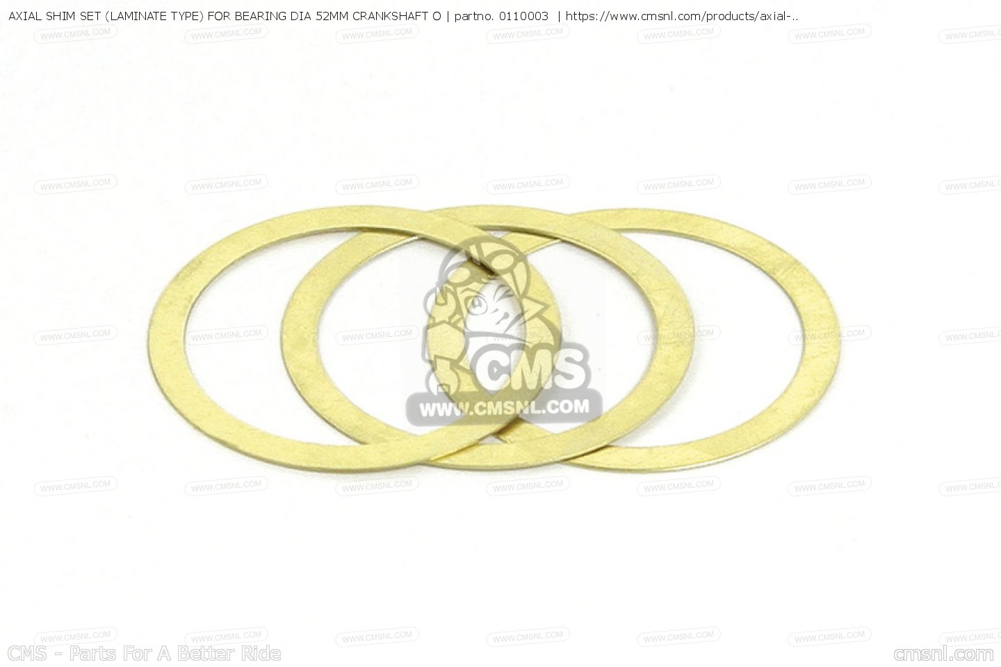 0110003: AXIAL SHIM SET (LAMINATE TYPE) FOR BEARING DIA 52MM CRANKSHAFT ...