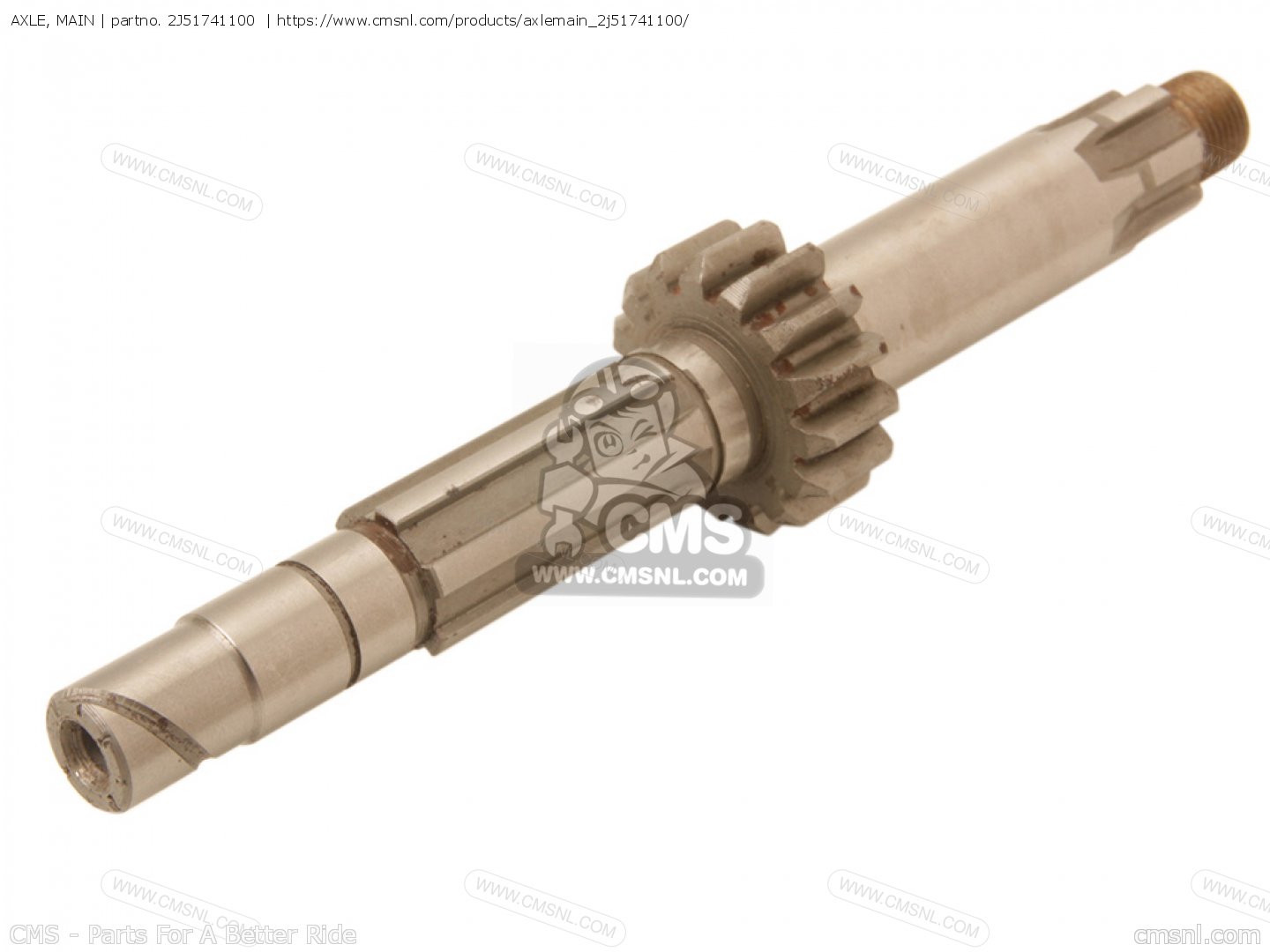 2J51741100: AXLE, MAIN Yamaha - buy the 2J5-17411-00-00 at CMSNL