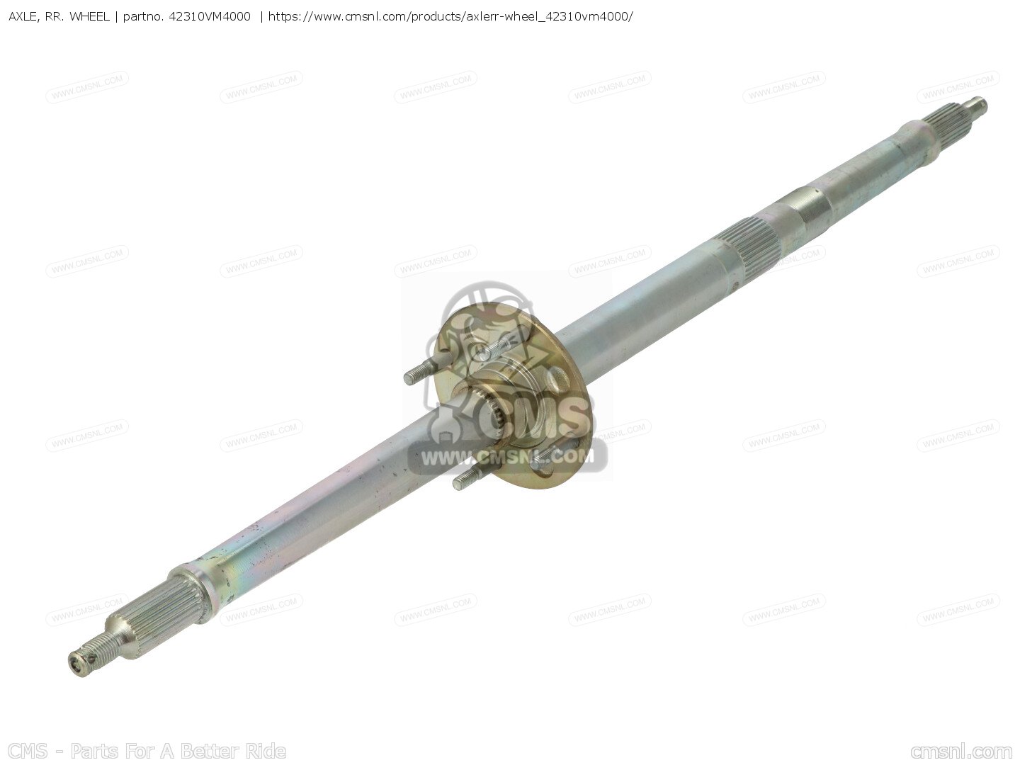 42310VM4000: AXLE, RR. WHEEL Honda - buy the 42310-VM4-000 at CMSNL