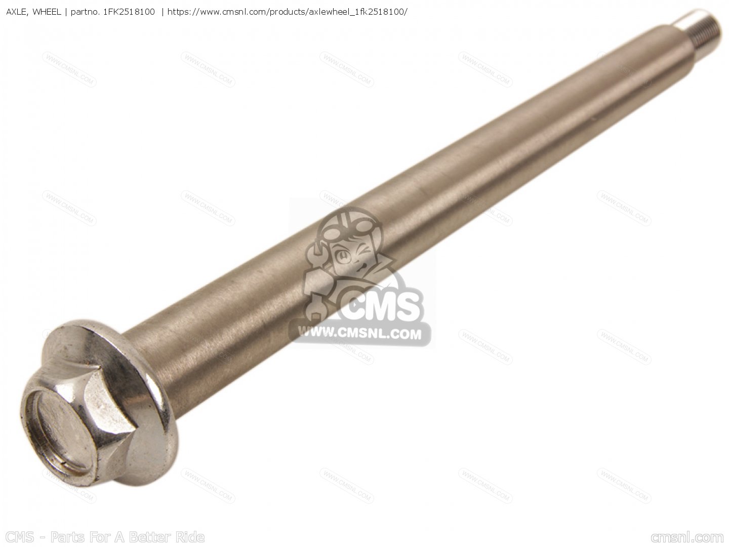 1FK2518100: AXLE, WHEEL Yamaha - buy the 1FK-25181-00-00 at CMSNL