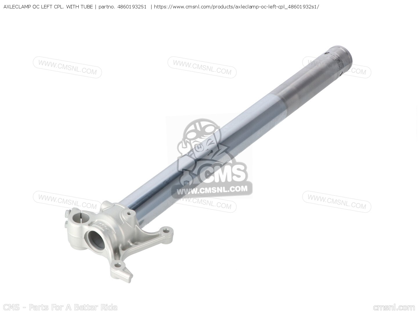 48601932S1: AXLECLAMP OC LEFT CPL. WITH TUBE KTM - buy the 48601932S1 ...