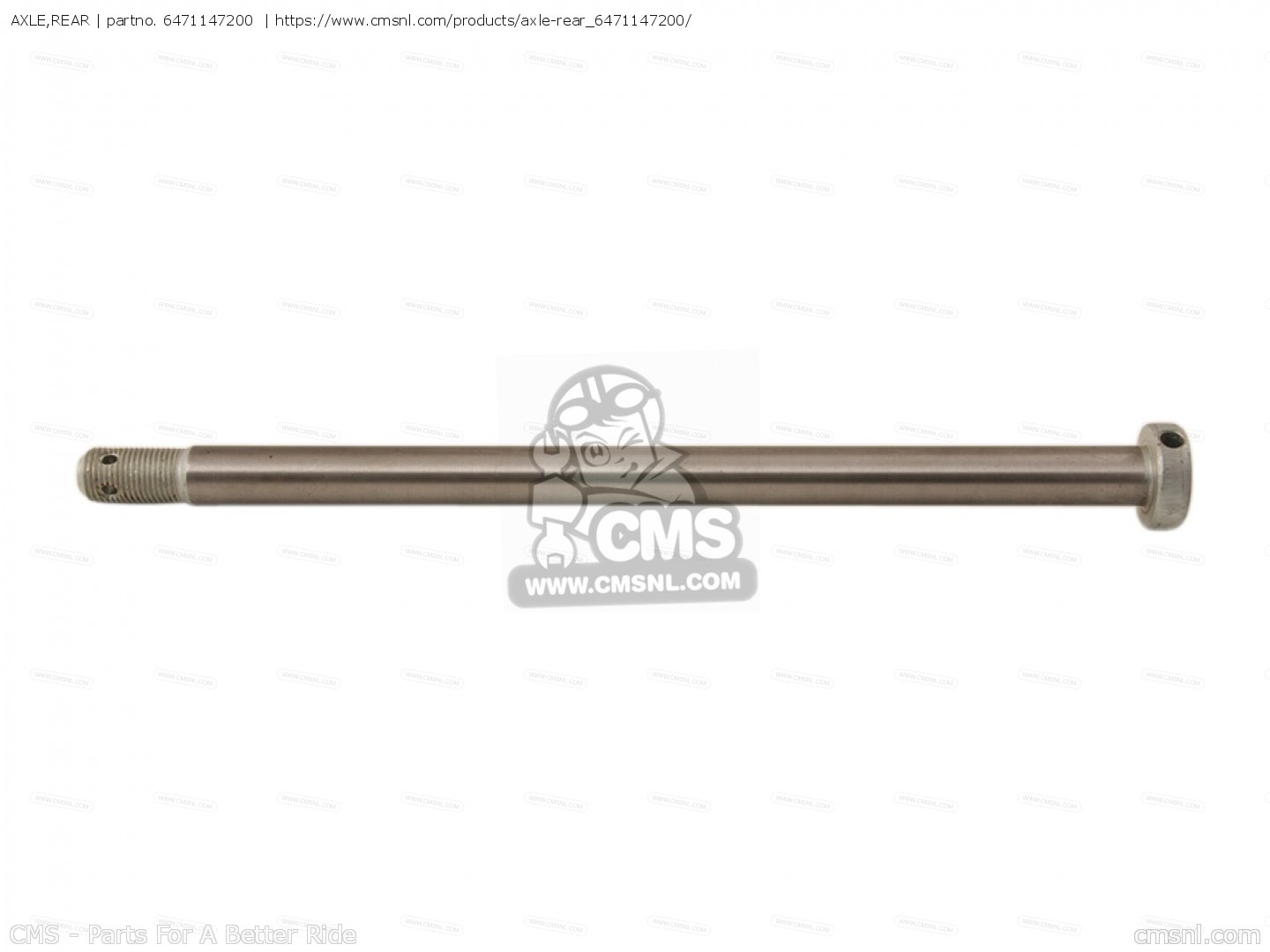 AXLE,REAR for Suzuki - order at CMSNL