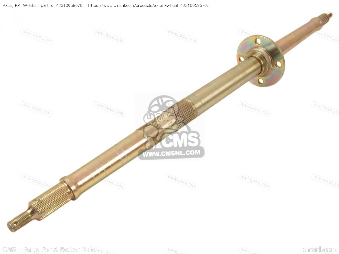 42310958670: Axle, Rr. Wheel Honda - buy the 42310-958-670 at CMSNL