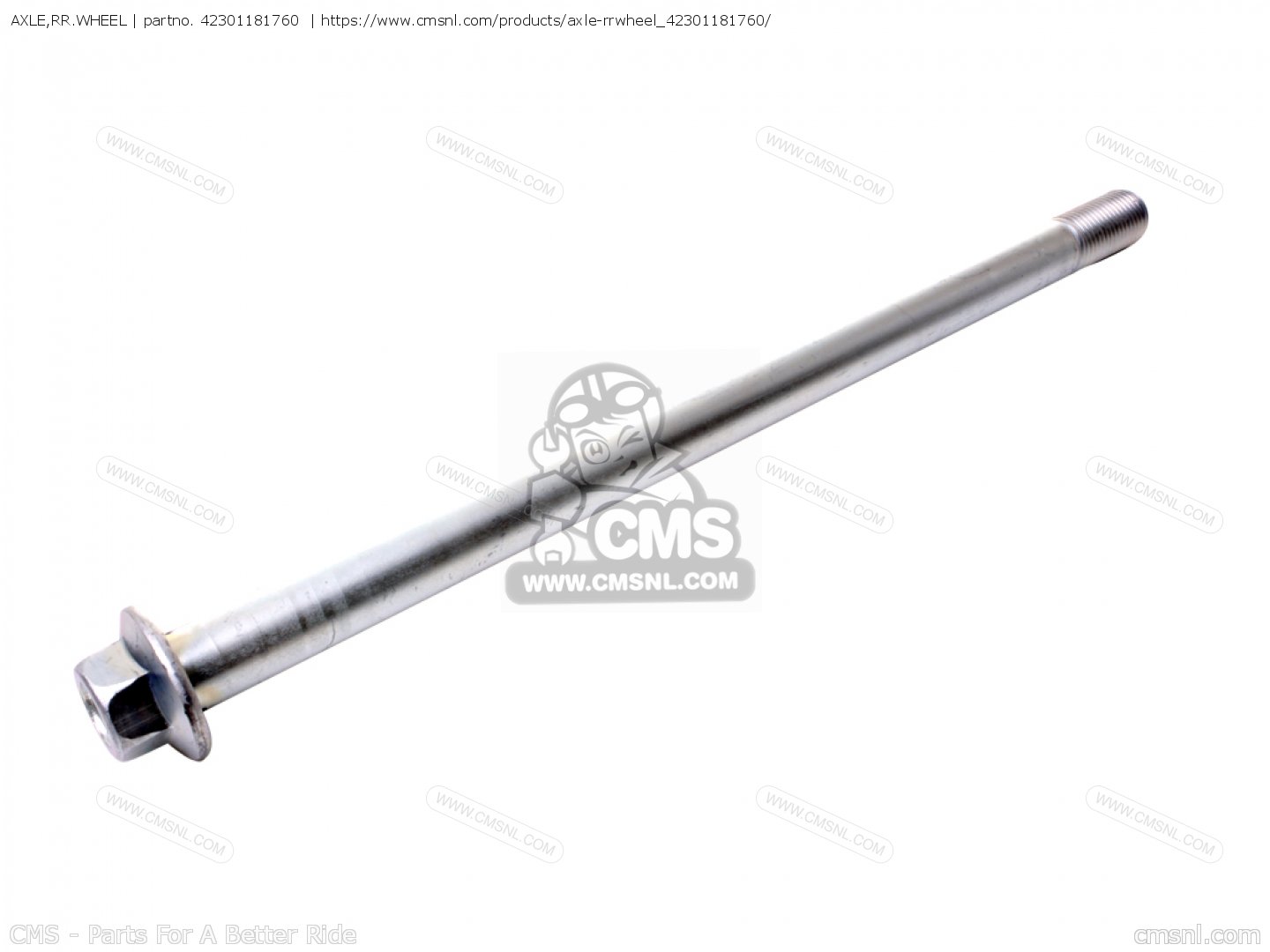 42301181760: AXLE,RR.WHEEL Honda - buy the 42301-181-760 at CMSNL
