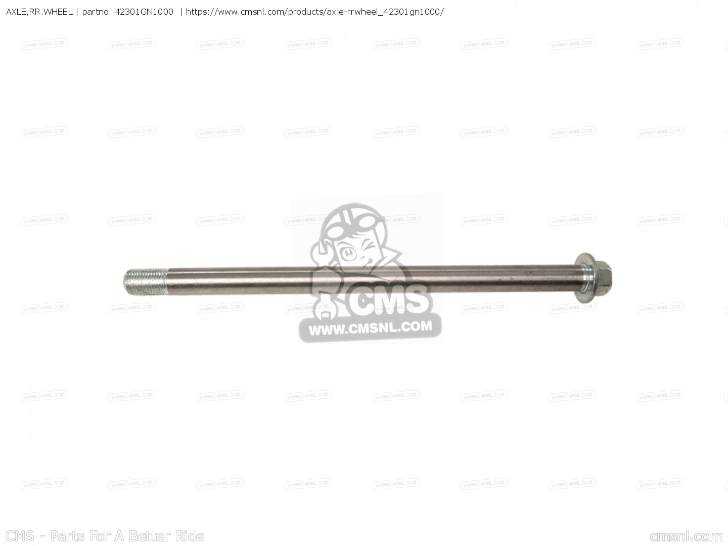 AXLE,RR.WHEEL for CRF100F 2008 (8) EUROPEAN DIRECT SALES / CMF - order ...