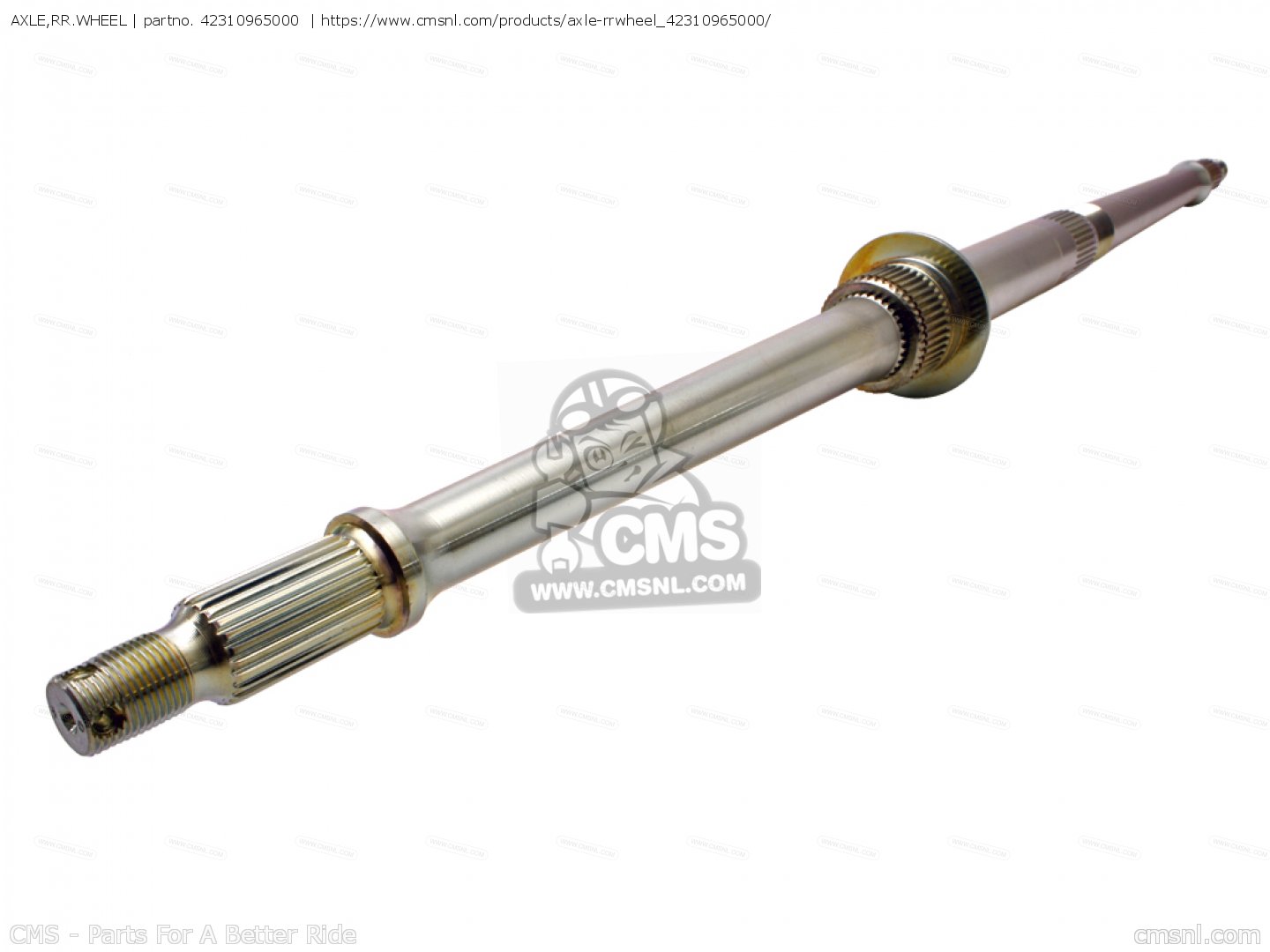 AXLE,RR.WHEEL for Honda - order at CMSNL
