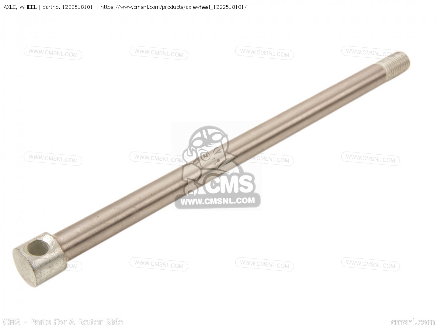 1222518101: Axle, Wheel Yamaha - buy the 122-25181-01 at CMSNL