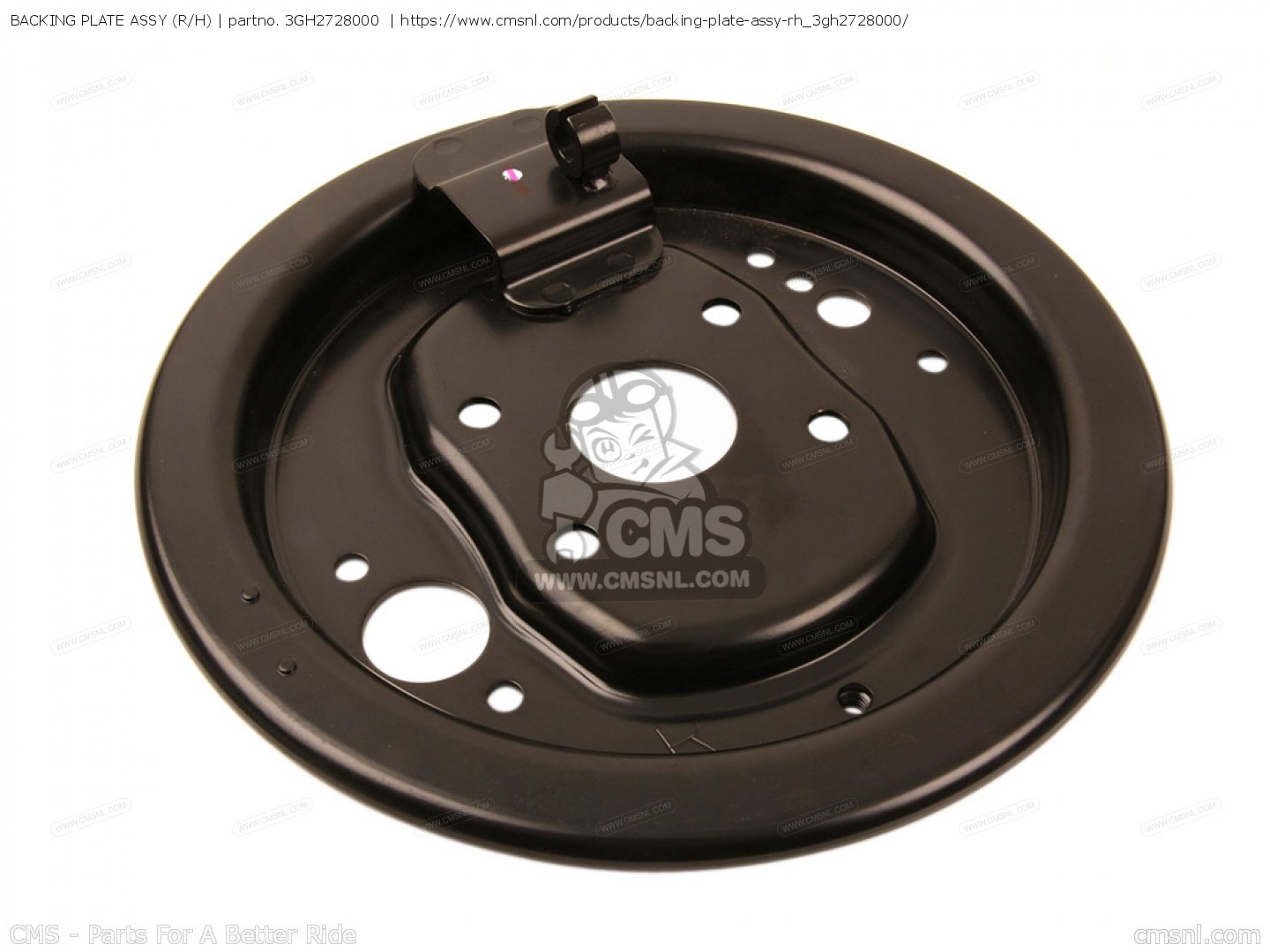 3GH2728000: Backing Plate Assy (r/h) Yamaha - buy the 3GH-27280-00 at CMSNL