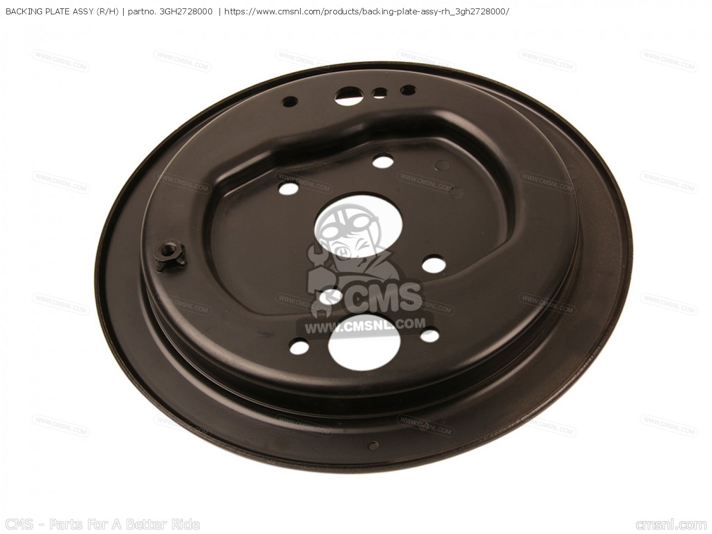 3GH2728000: Backing Plate Assy (r/h) Yamaha - buy the 3GH-27280-00 at CMSNL