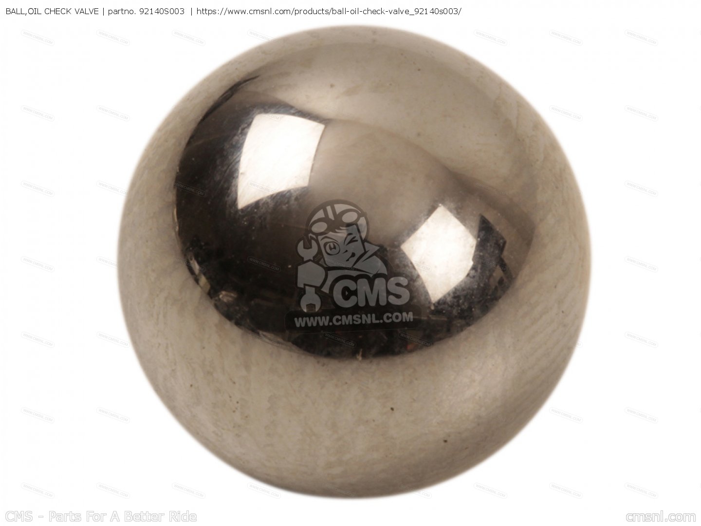 BALL,OIL CHECK VALVE for Kawasaki - order at CMSNL