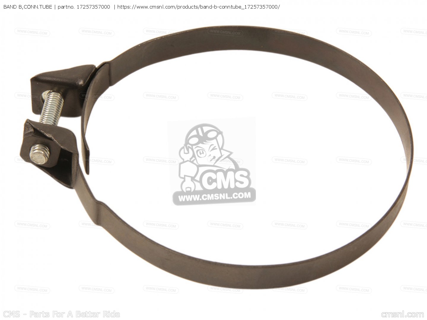 17257357000: BAND B,CONN.TUBE Honda - buy the 17257-357-000 at CMSNL