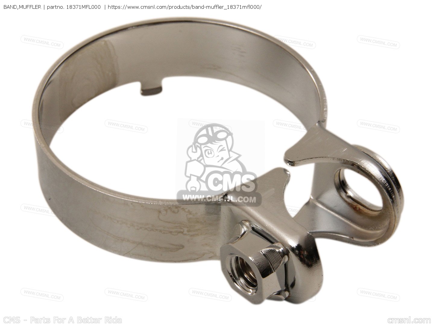 18371MFL000: BAND,MUFFLER Honda - buy the 18371-MFL-000 at CMSNL