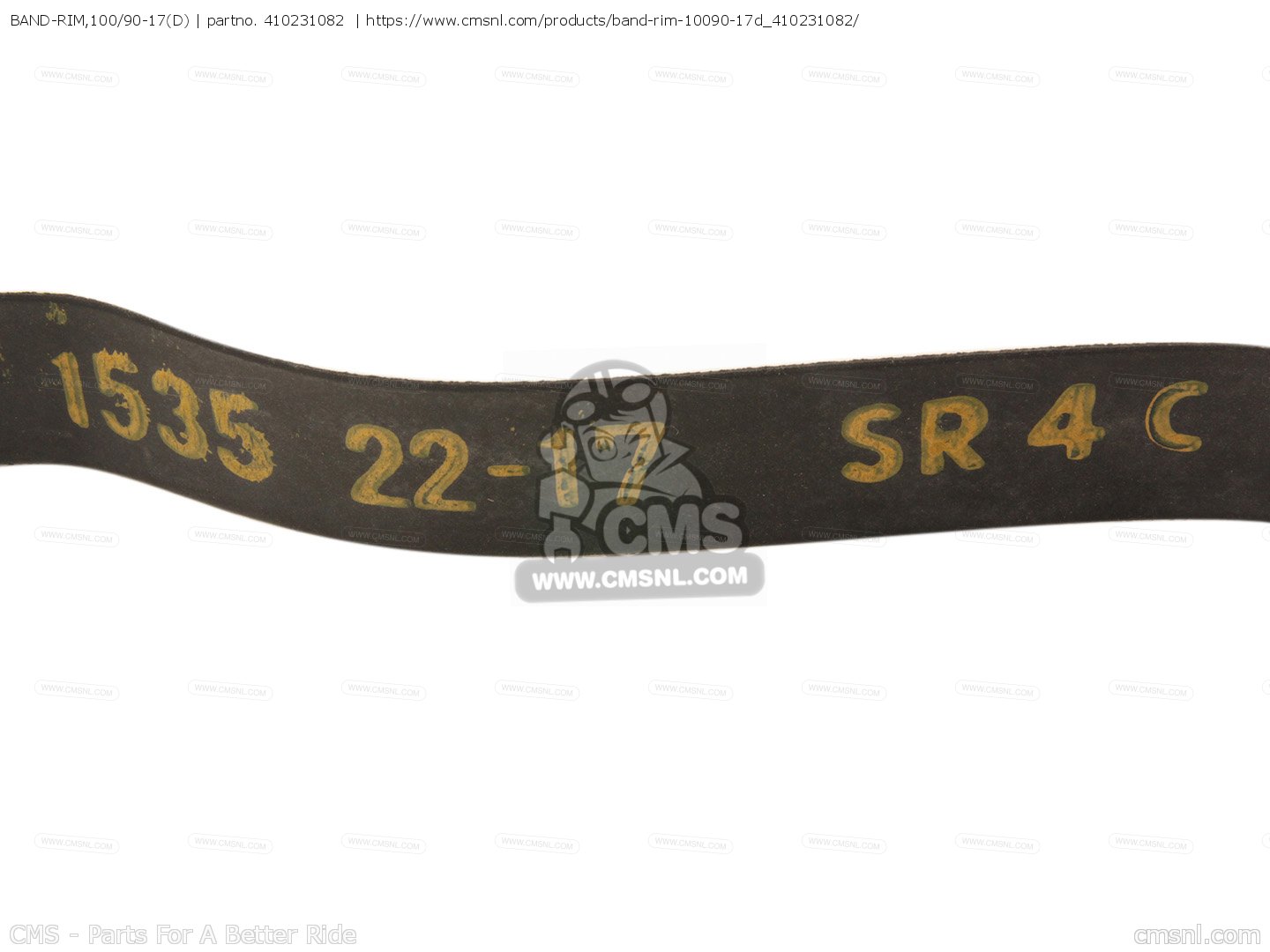 410231082: BAND-RIM,100/90-17(D) Kawasaki - buy the 41023-1082 at CMSNL
