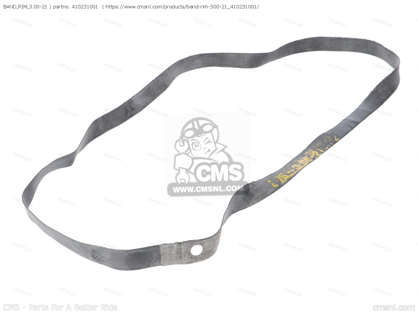 410231001: BAND,RIM,3.00-21 Kawasaki - buy the 41023-1001 at CMSNL