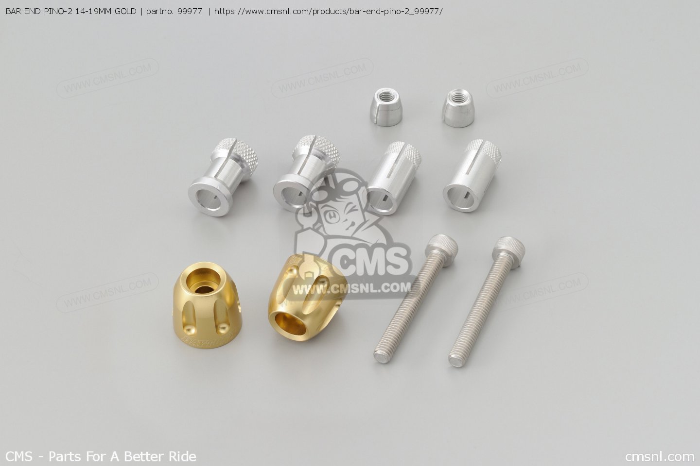 99977: Bar End Pino-2 14-19mm Gold Daytona - buy the 99977 at CMSNL