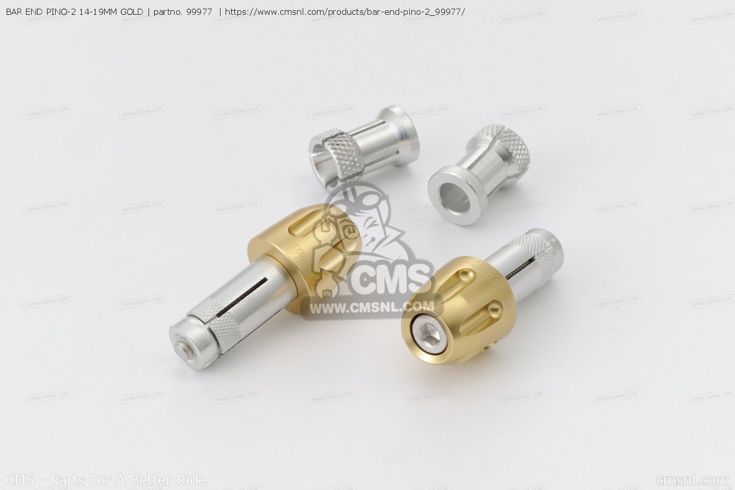 99977: Bar End Pino-2 14-19mm Gold Daytona - buy the 99977 at CMSNL