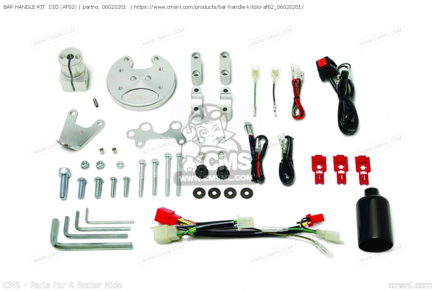 06020201: BAR HANDLE KIT DIO (AF62) Takegawa - buy the 06-02-0201 at CMSNL