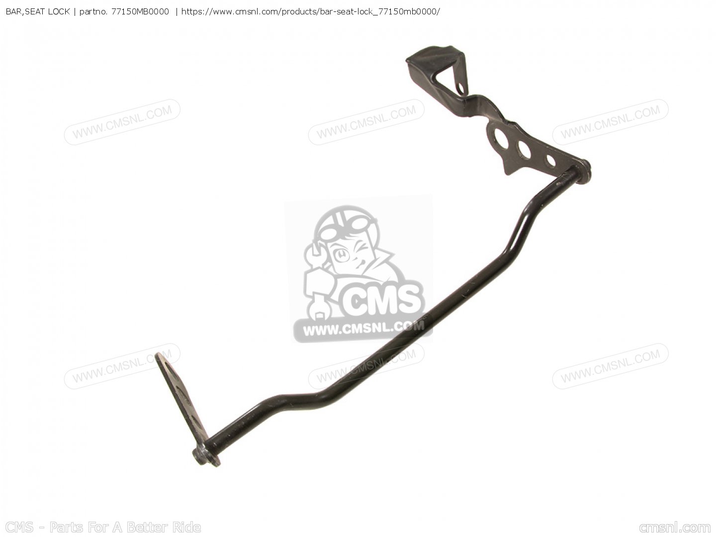 77150MB0000: Bar,seat Lock Honda - buy the 77150-MB0-000 at CMSNL