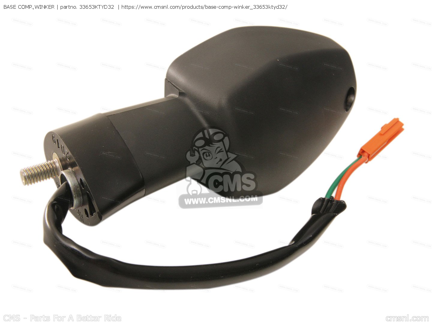 33653KTYD32: BASE COMP.,WINKER Honda - buy the 33653-KTY-D32 at CMSNL