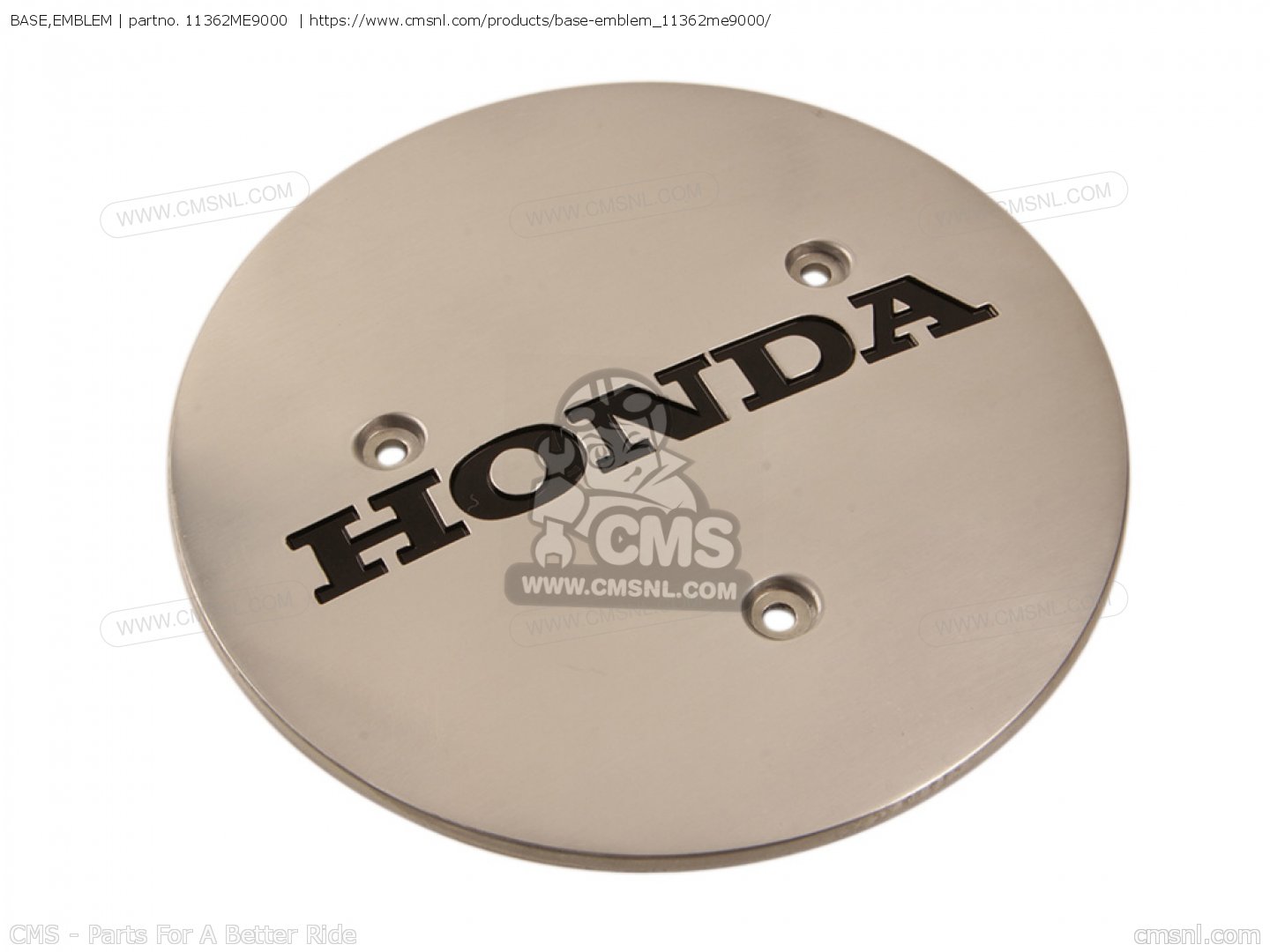 11362ME9000: BASE,EMBLEM Honda - buy the 11362-ME9-000 at CMSNL