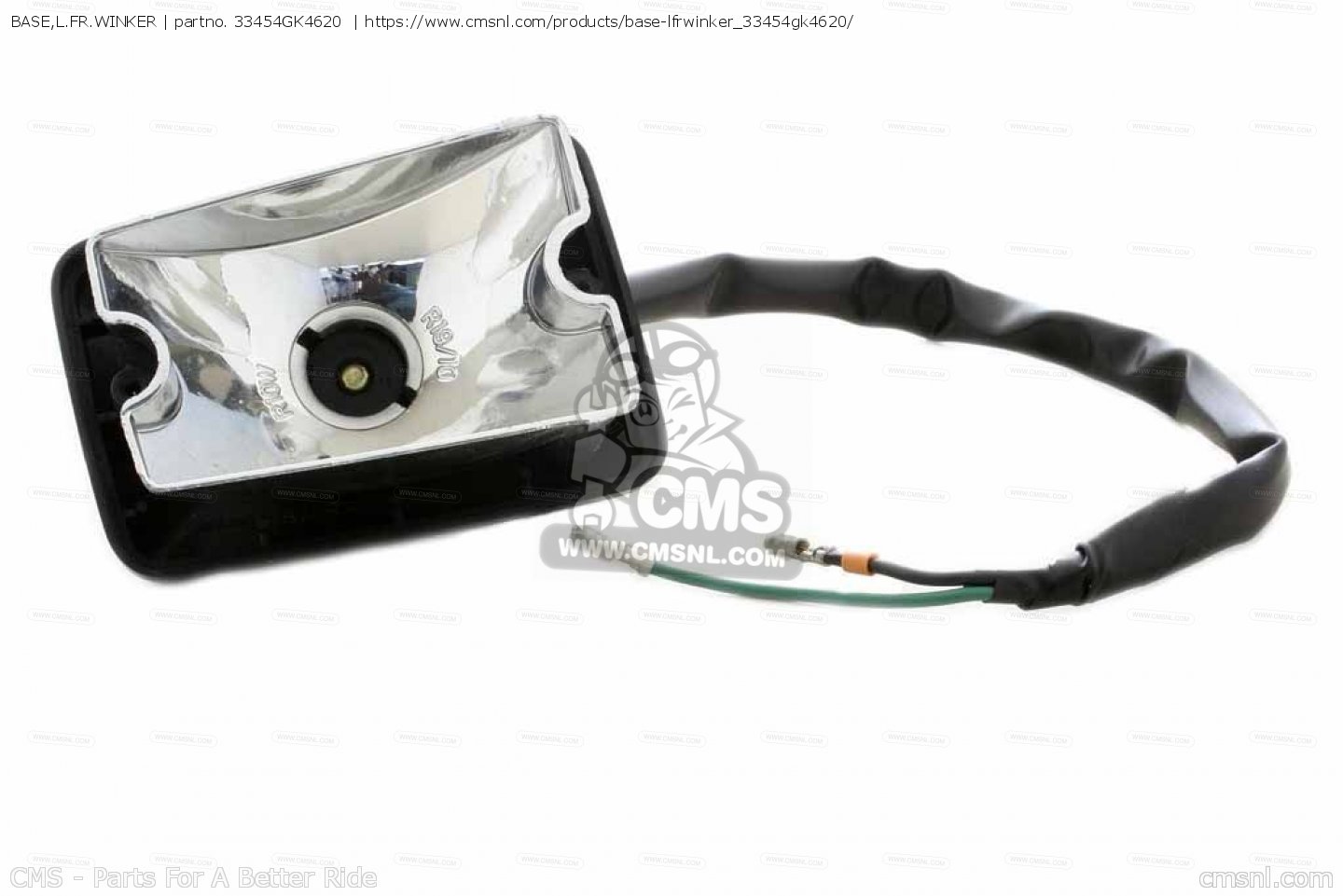 33454GK4620: BASE,L.FR.WINKER Honda - buy the 33454-GK4-620 at CMSNL