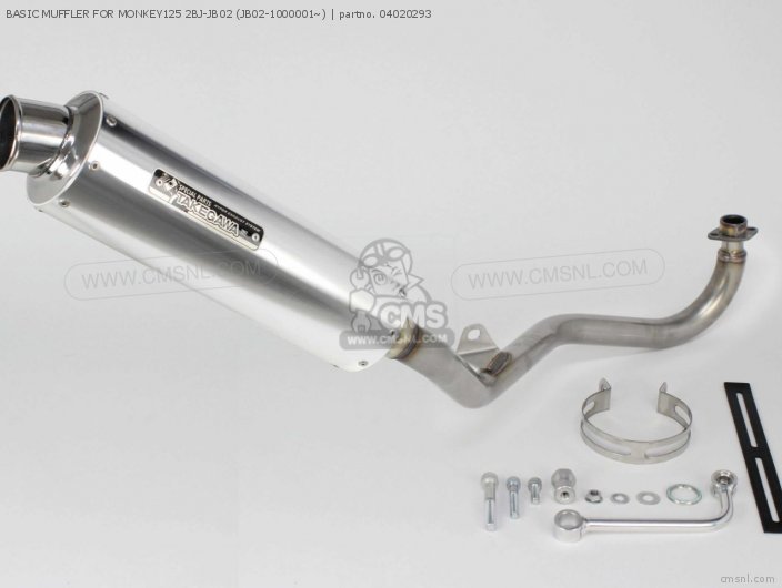 04020293: BASIC MUFFLER FOR MONKEY125 2BJ-JB02 (JB02-1000001~) Takegawa ...