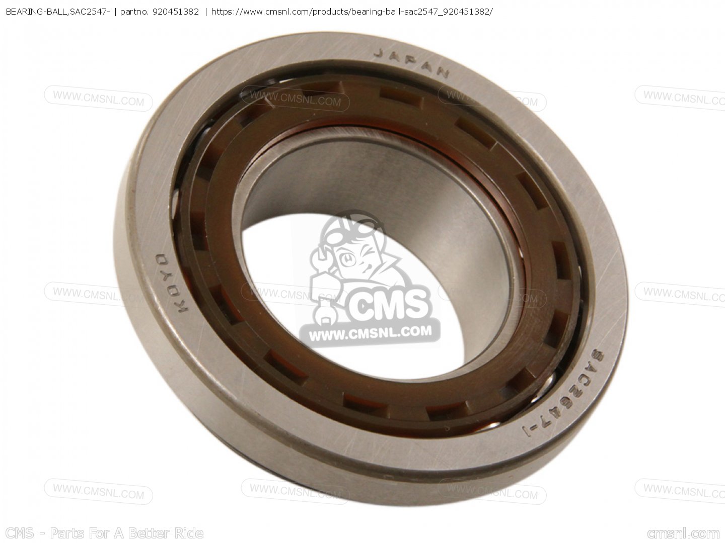 920451382: Bearing-ball,sac2547- Kawasaki - buy the 92045-1382 at CMSNL