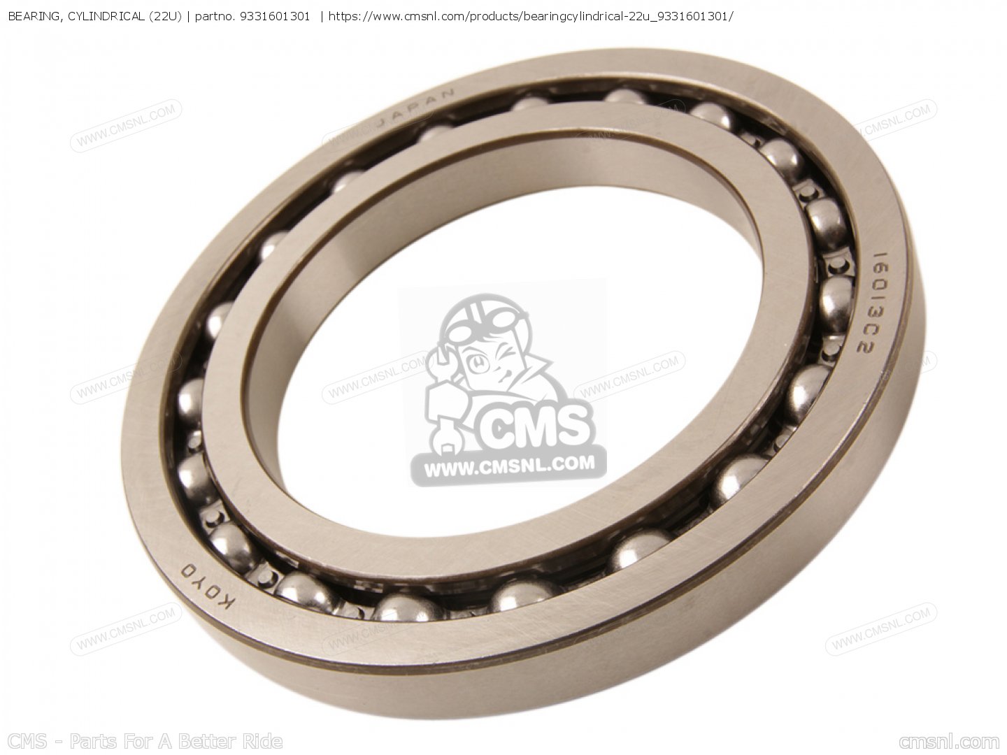 9331601301: BEARING, CYLINDRICAL (22U) Yamaha - buy the 93316-01301-00 ...