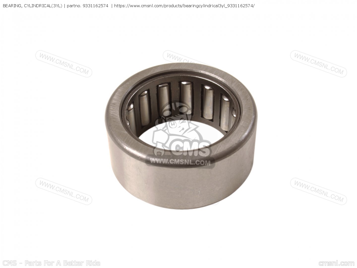 9331162574: BEARING, CYLINDRICAL(3YL) Yamaha - buy the 93311-62574-00 ...