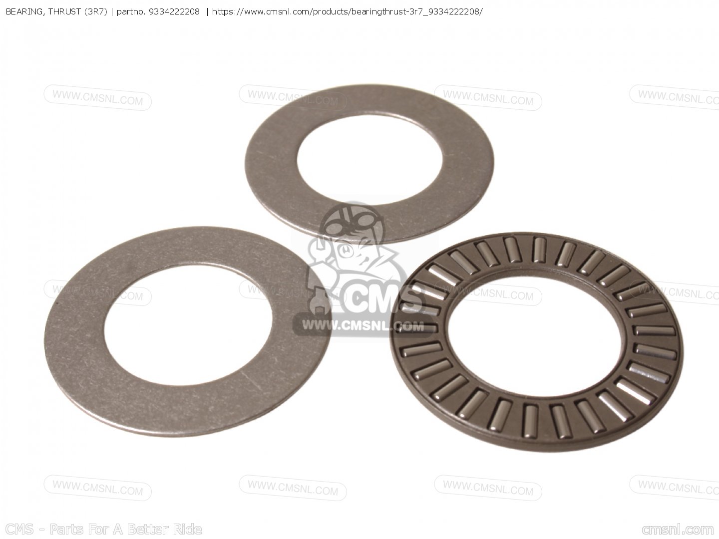 9334222208: BEARING, THRUST (3R7) Yamaha - buy the 93342-22208-00 at CMSNL