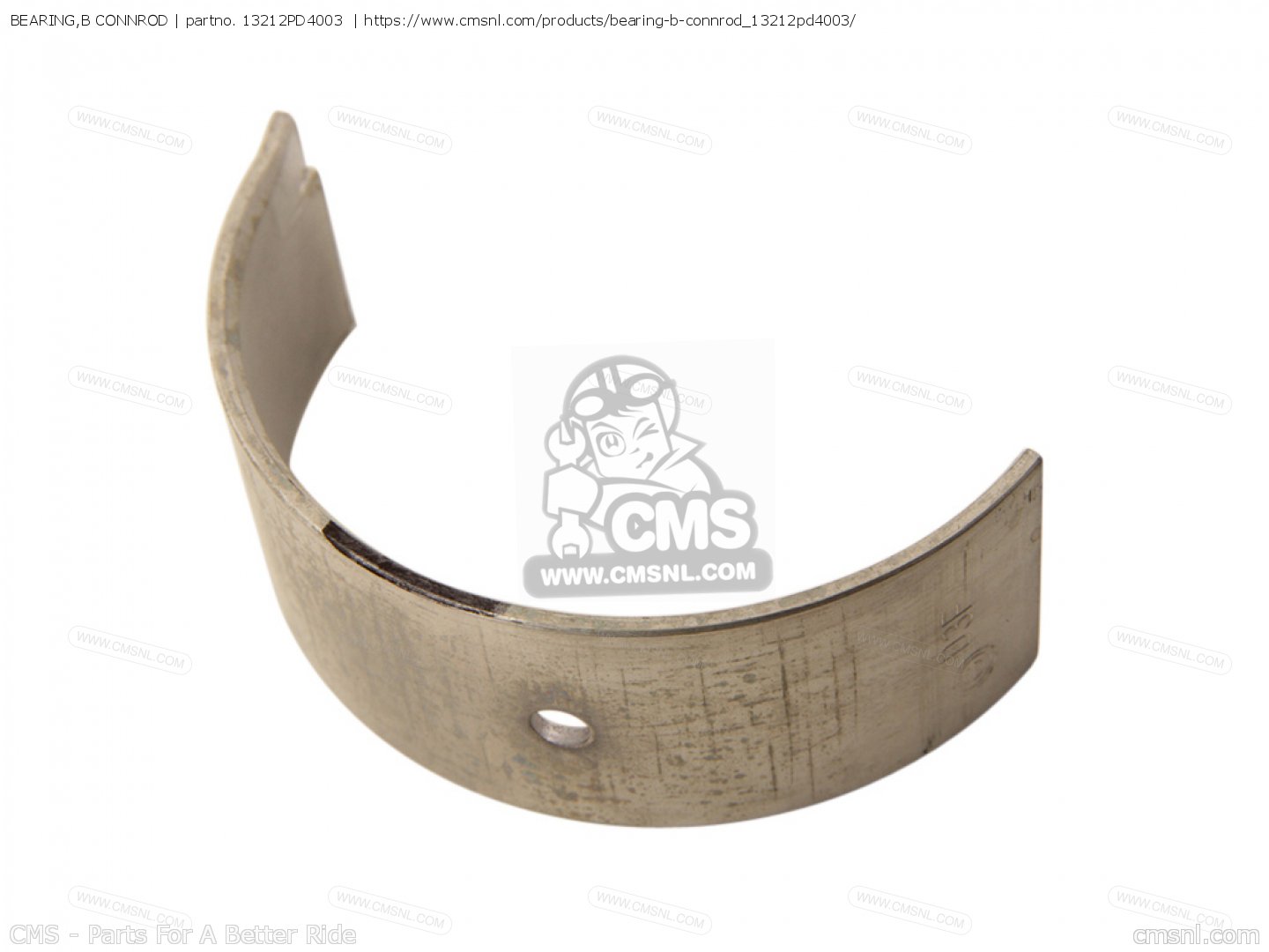 13212PD4003: BEARING,B CONNROD Honda - buy the 13212-PD4-003 at CMSNL